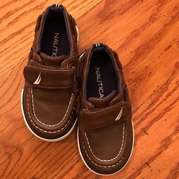 Nautica | Shoes | Nautica Velcro Boat Shoes Brown | Poshmark